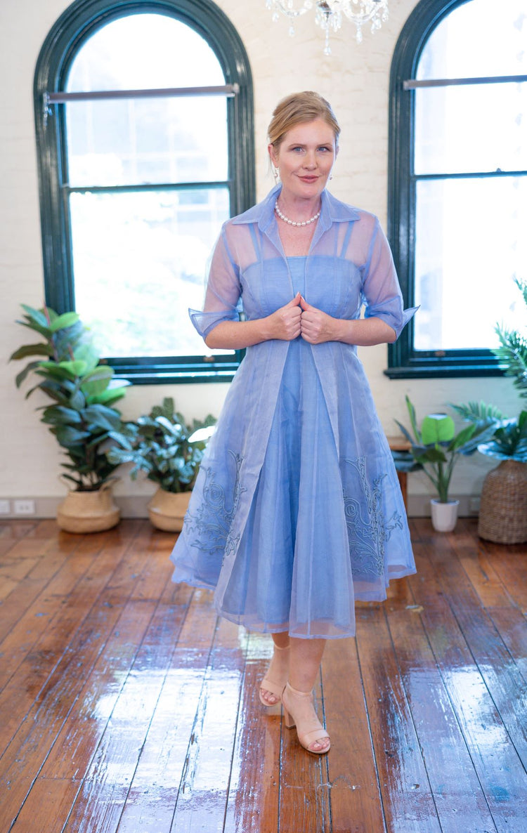 Pure Silk Tea Length Dress | Living Silk